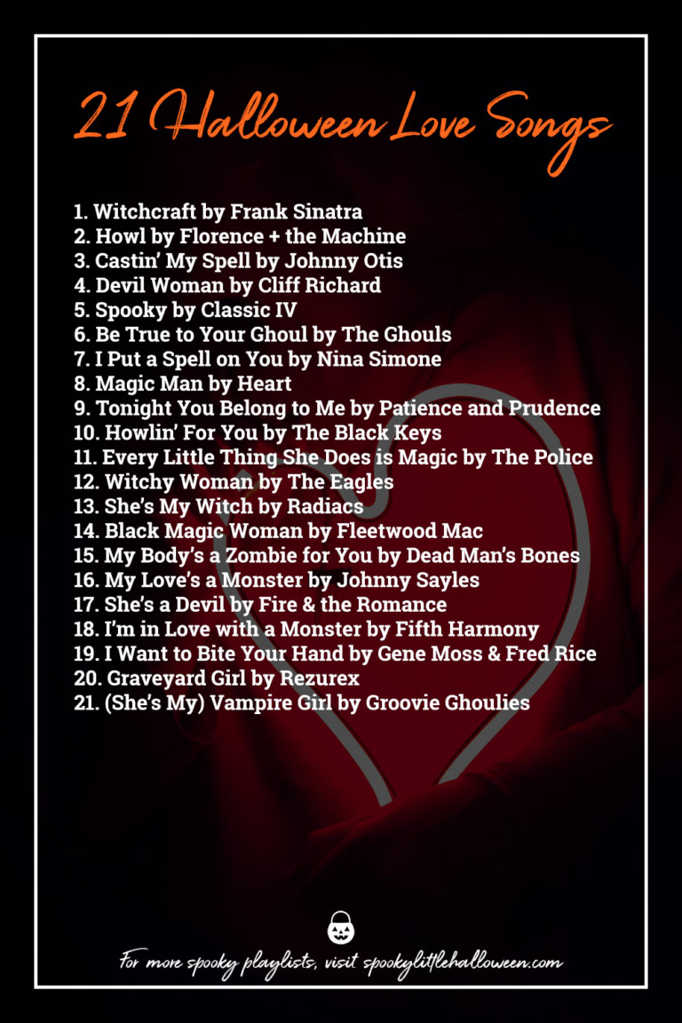 21 Halloween Love Songs - newpoeinwonderland